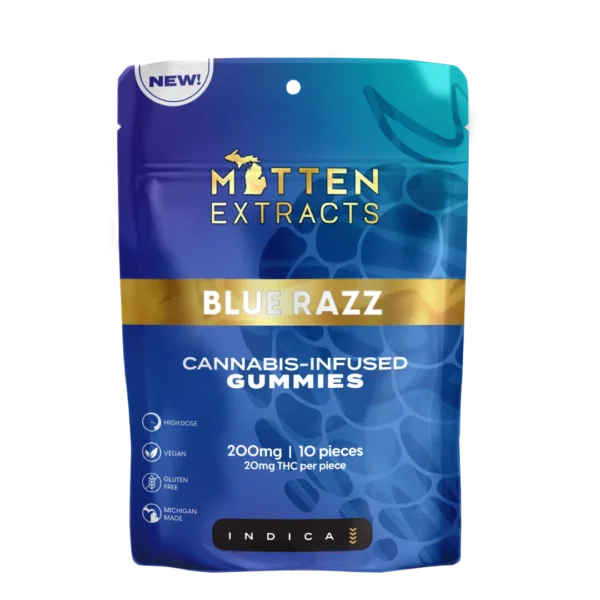 Mitten Extracts - Blue Razz Fruit Chews 200mg - Mittens Extract